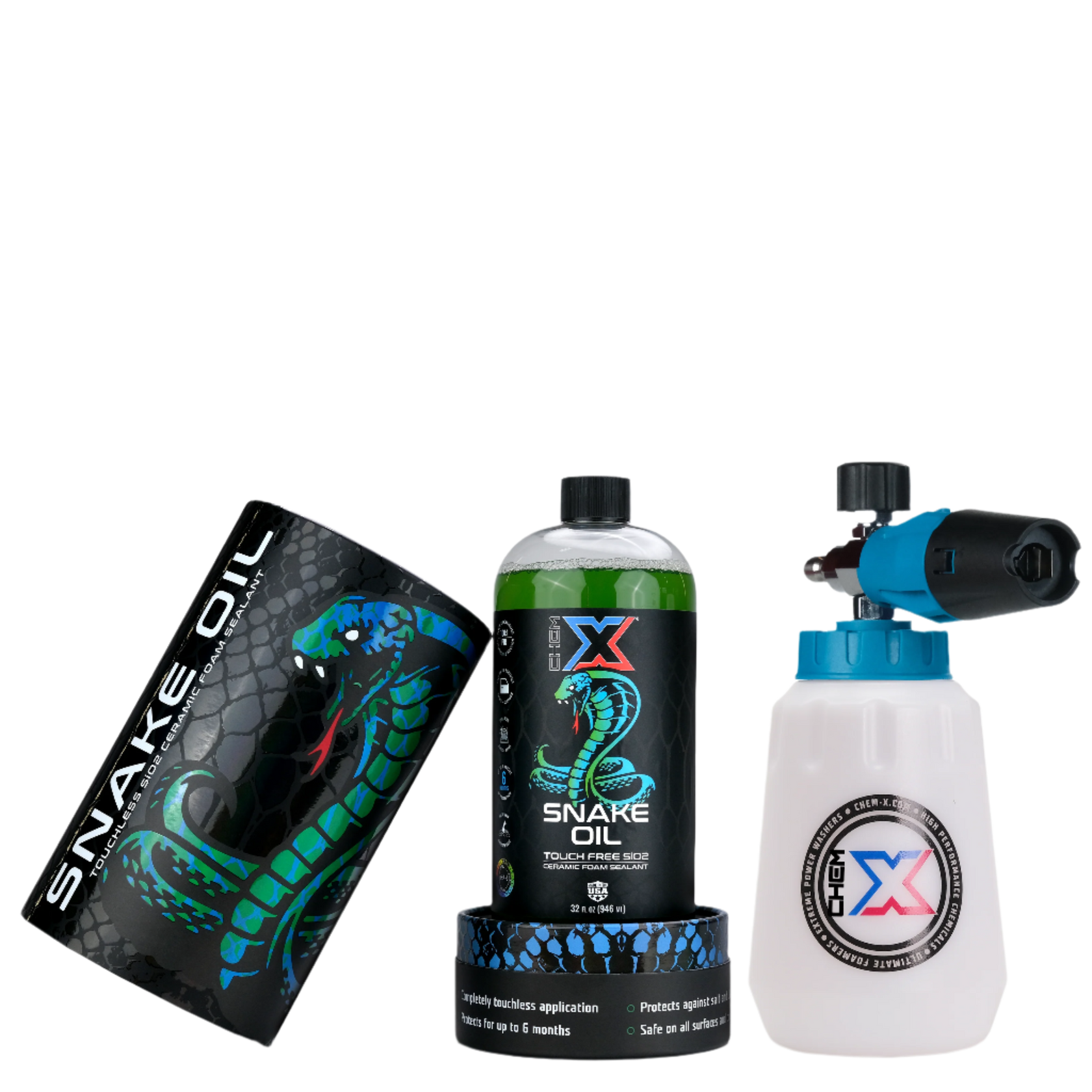 Snake Oil: No-Touch Sio2 Ceramic Vehicle Sealant Foam Cannon Kit – Chem-X